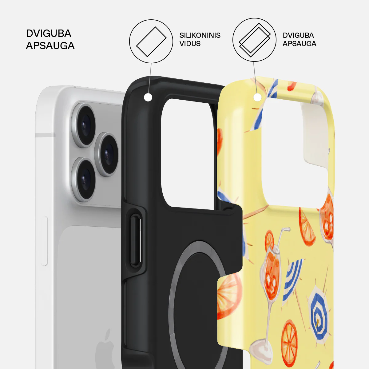 Burga iPhone 17 Pro Max Tough MagSafe dėklas - Beach Club|Mobili prekyba
