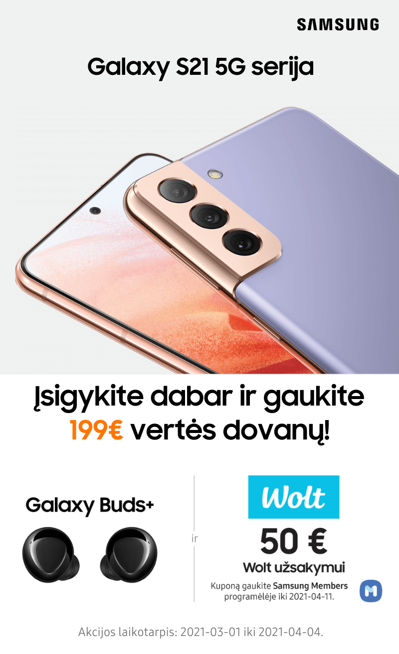 Išmanieji telefonai, laikrodžiai, planšetės, platus aksesuarų asortimentas